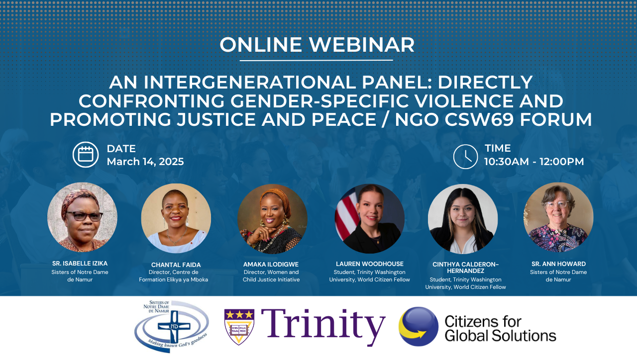 An Intergenerational Panel: Directly Confronting Gender-specific Violence and Promoting Justice ...